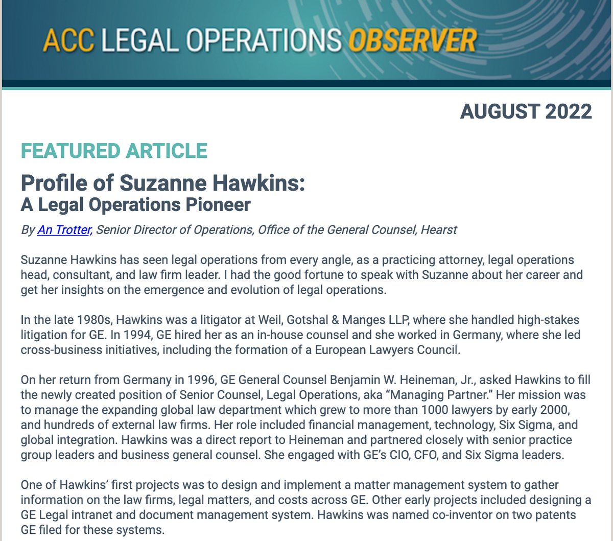 Legal Ops Pioneers - Suzanne Hawkins – Ops in a Box
