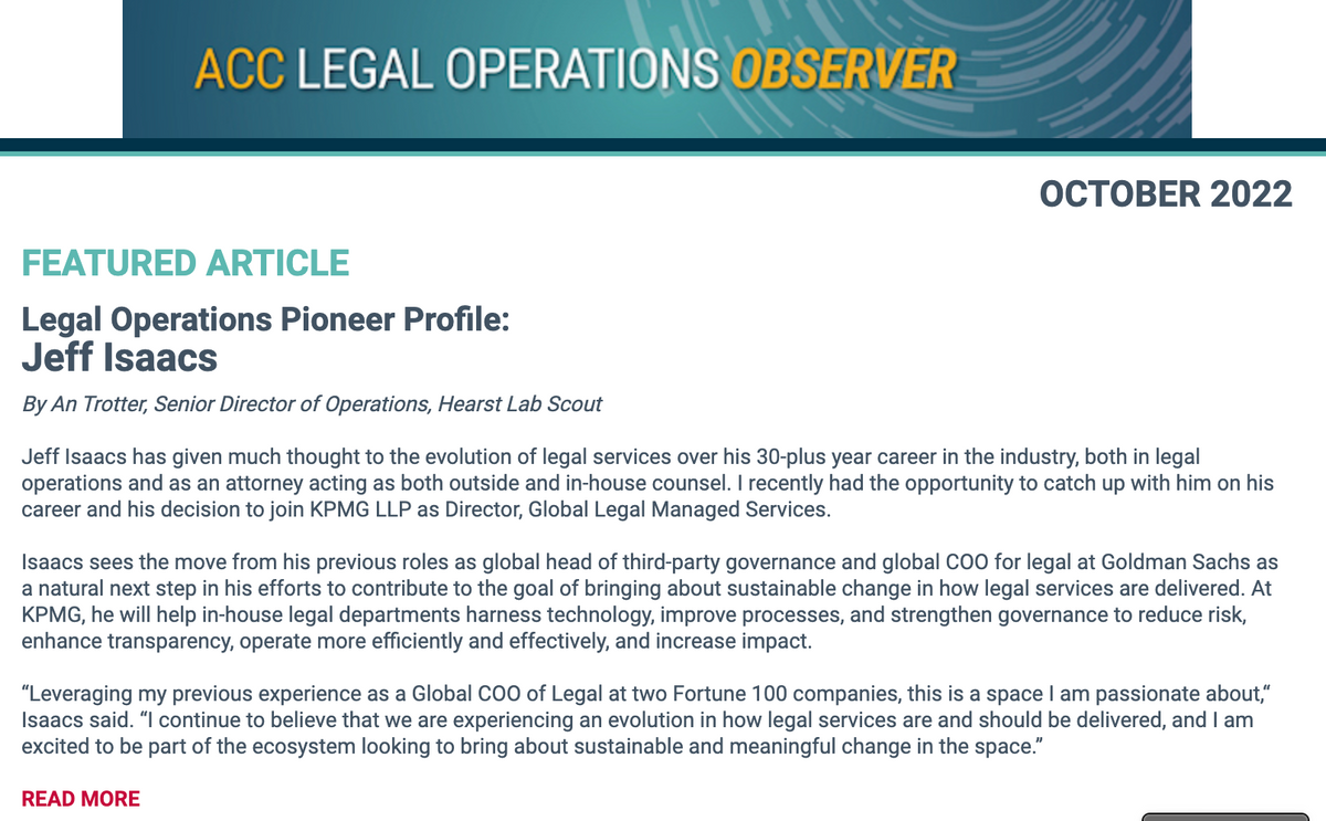 Legal Ops Pioneers - Jeff Isaacs – Ops in a Box